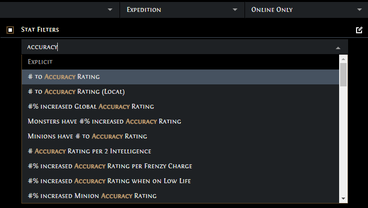 PoE Accuracy Rating Calculator Stacking Build 3 22 Path Of Exile
