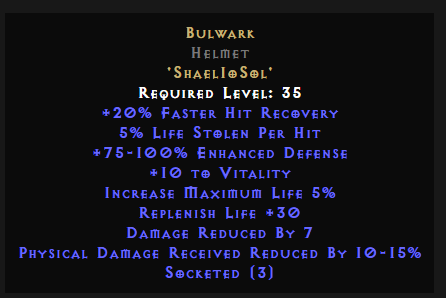 D2R Bulwark Runeword