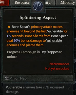 Splintering Aspect - Diablo 4
